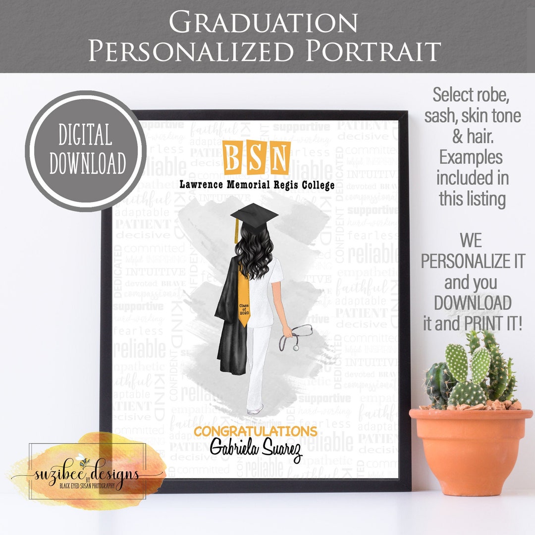 Nurse Graduation Gift, Nursing Graduation Portrait, Class of 2025 ...