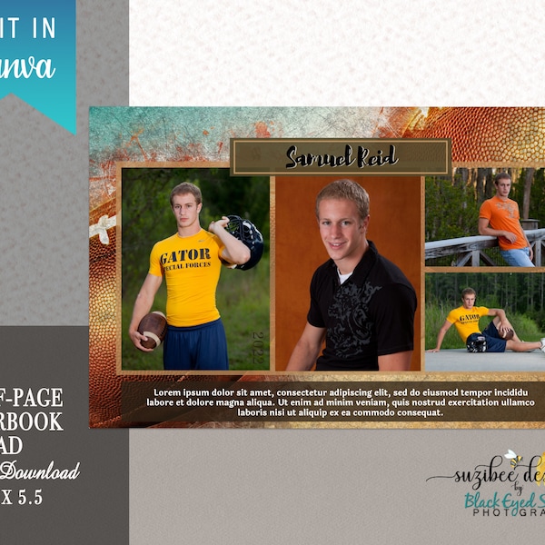 Football Program Template - Etsy