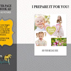 Yearbook Ad, Dance Ad, Full Page, Half Page, Quarter Page, Senior ...