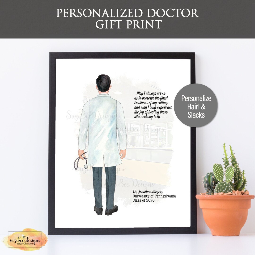Doctor Gift, Medical School Graduation, Physician Personalized Custom ...
