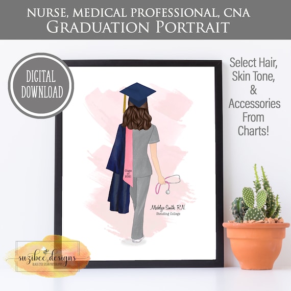 Nurse Graduation Gift Nursing Graduation Portrait Class of | Etsy