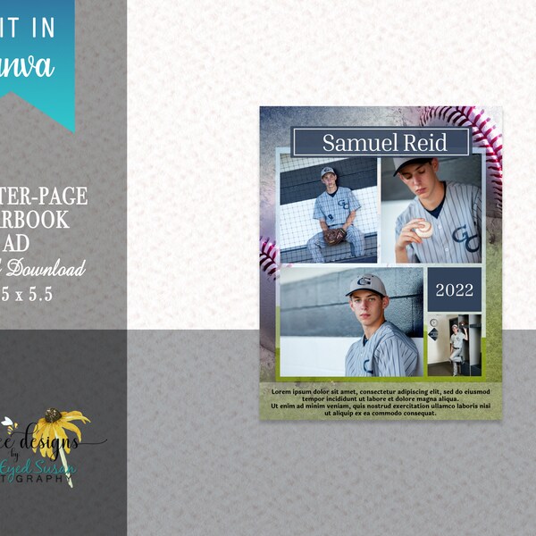 Yearbook Ad Baseball - Etsy