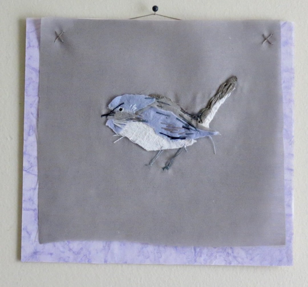Birds, Gesture Drawings,fabric/thread Bird Sketch, Collage, Embroidered ...