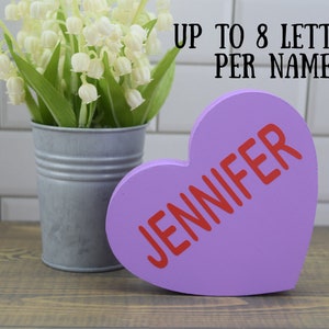 Personalized Wooden Conversation Hearts, Customized Valentine Candy ...