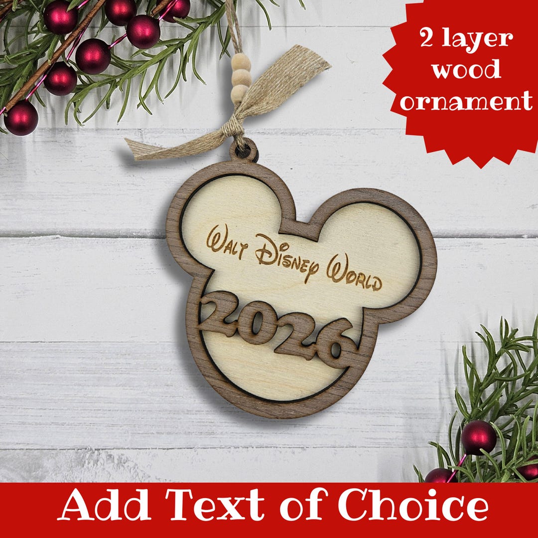 2026 Disney Trip Christmas Ornament, WDW Vacation Keepsake, Custom ...