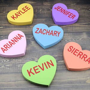 Personalized Wooden Conversation Hearts, Customized Valentine Candy ...