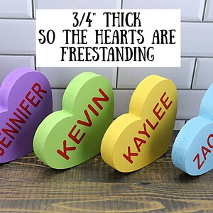 Personalized Wooden Conversation Hearts, Customized Valentine Candy ...