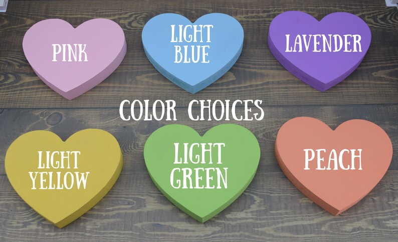 Personalized Wooden Conversation Hearts Customized Valentine - Etsy