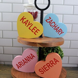 Personalized Wooden Conversation Hearts, Customized Valentine Candy ...