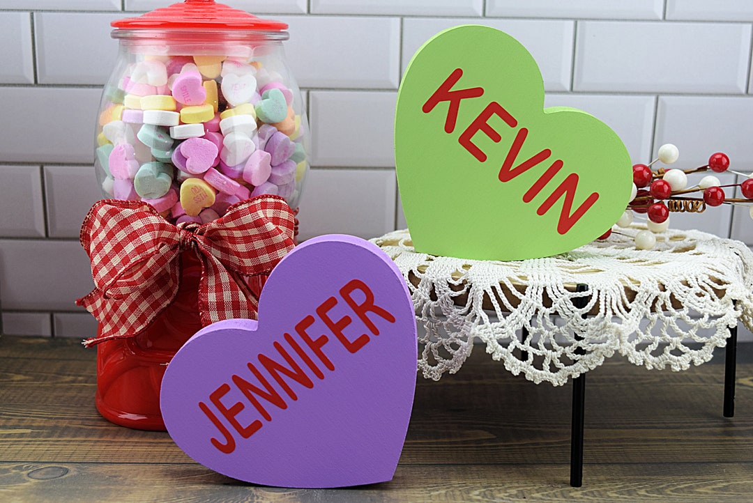 Personalized Wooden Conversation Hearts, Customized Valentine Candy ...