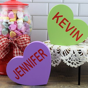 Personalized Wooden Conversation Hearts, Customized Valentine Candy ...