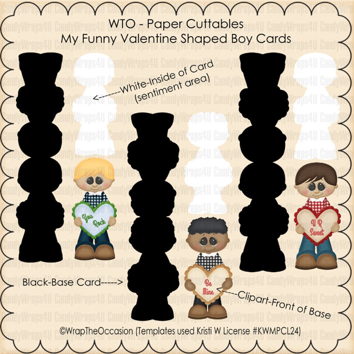 Paper Cuttables My Funny Valentine Shaped Cards - Etsy