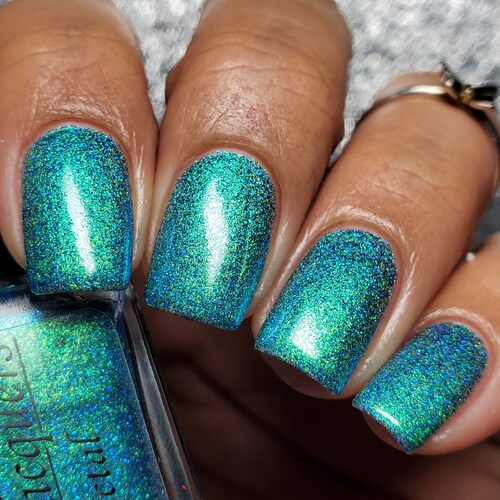 Carbon Sleek Gunmetal Holographic Ultra Metallic Nail Polish | Etsy