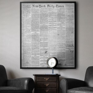 New York Times Print : Vintage New York Times Newspaper From - Etsy