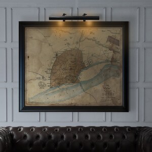 Delhi India Map : Vintage Rustic Circa 1857 Delhi Map Map - Etsy