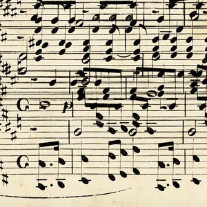 Sheet Music Art : Vintage 1800s Tribute to Music - Sheet Music Art ...