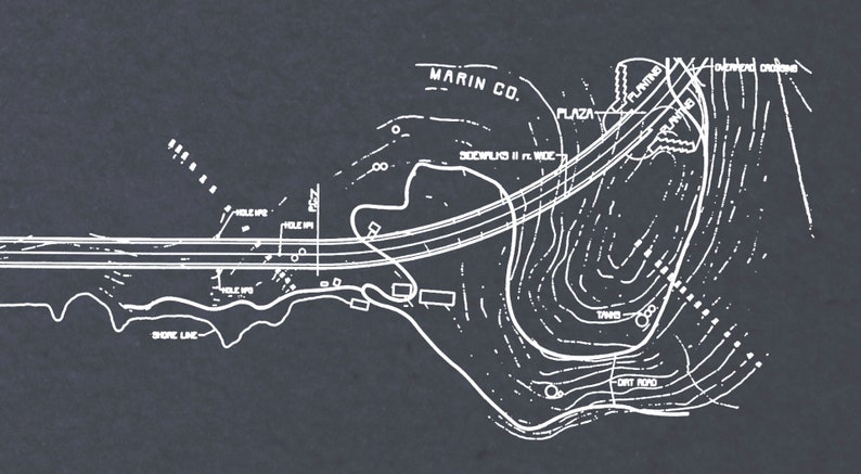 Golden Gate Bridge Blueprint : Vintage San Francisco Golden Gate Bridge ...