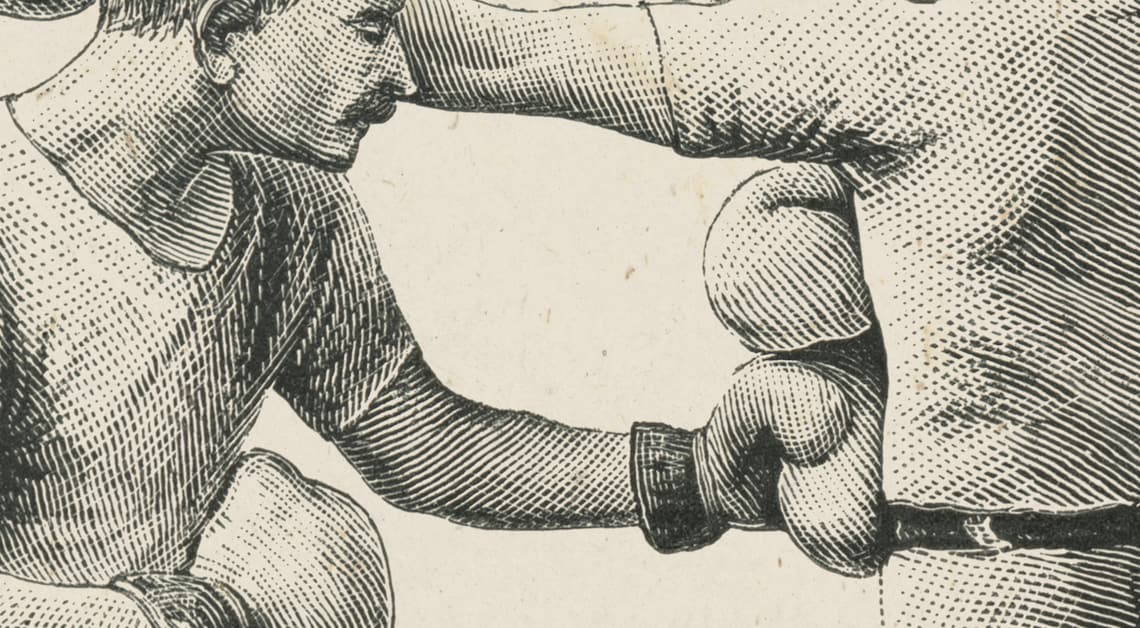 Boxing Art Vintage Boxing Poster Vintage Sports Art Man - Etsy