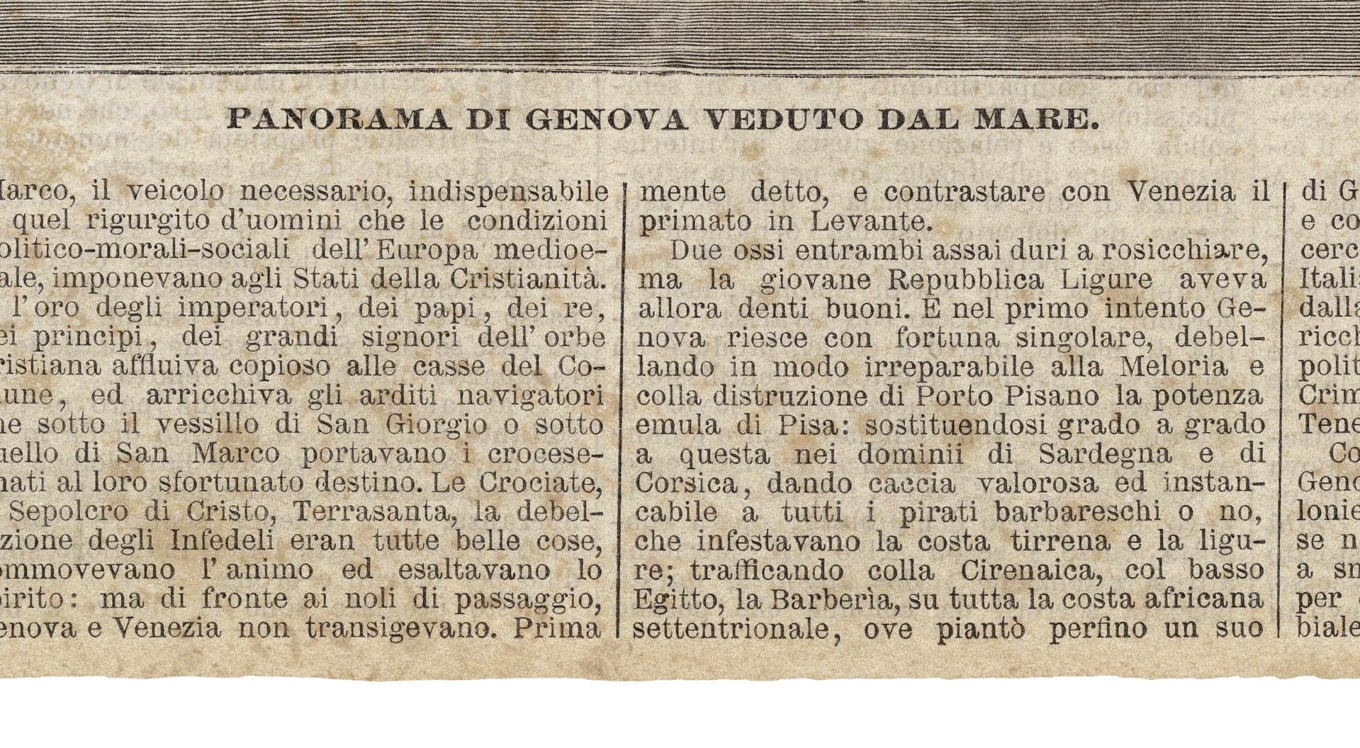 Vintage Italian Newspaper : Genova Vintage Newspaper Art | Etsy