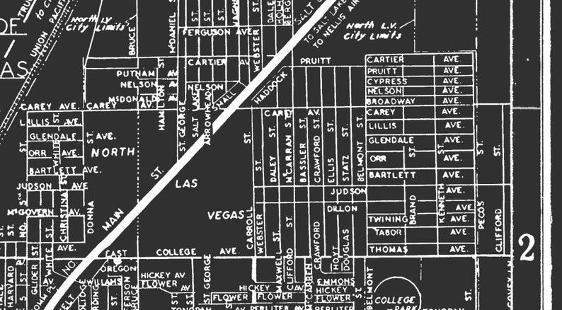 Old Downtown Las Vegas Map
