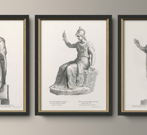 Male Figure Art Print 3 : Statue Engraving Gallery Wall - Etsy