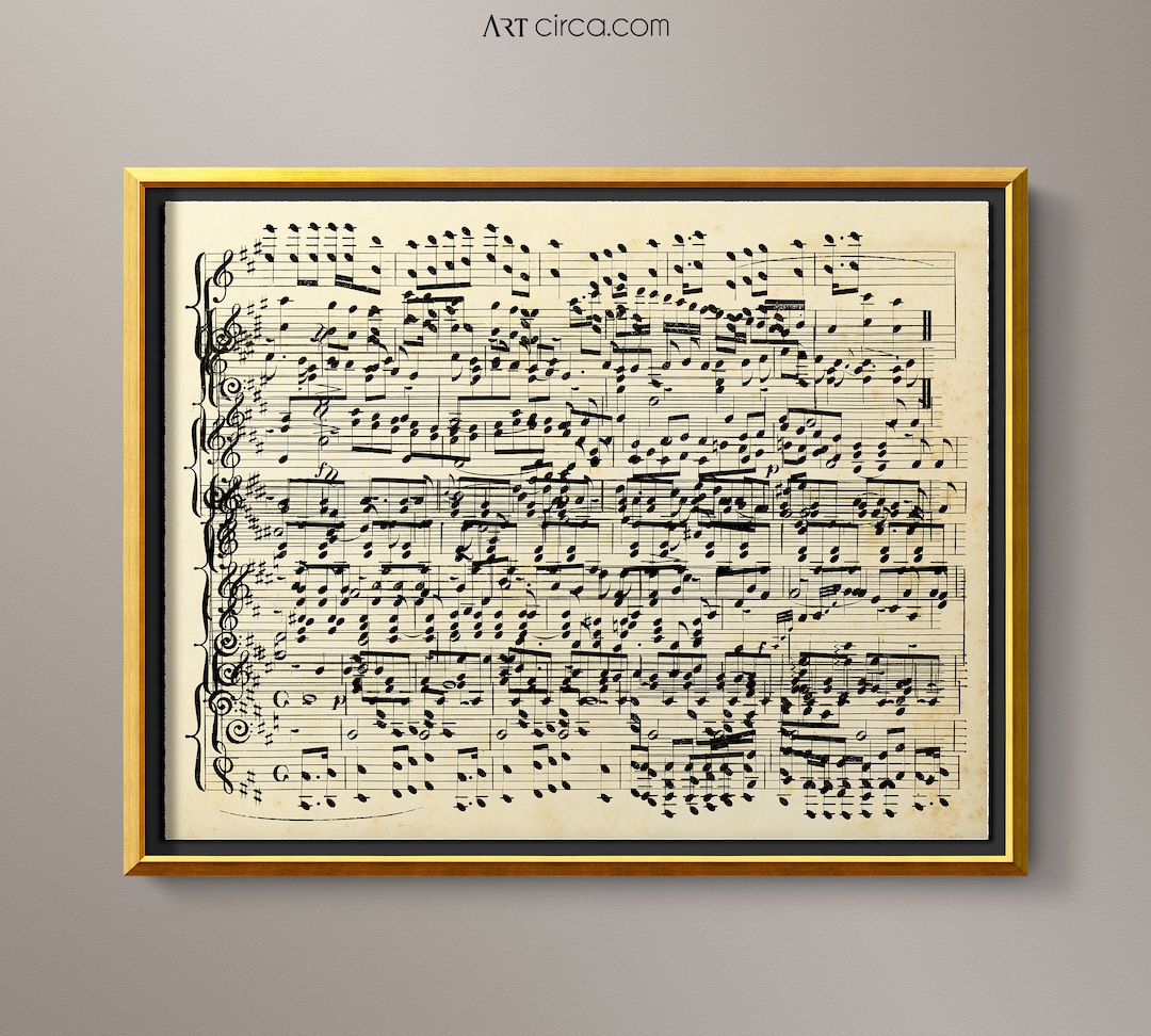 Sheet Music Art : Vintage 1800s Tribute to Music - Sheet Music Art ...