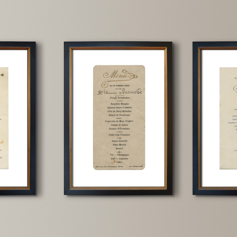 Vintage Menu - Etsy