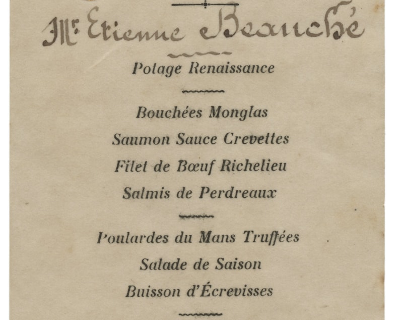 French Menu 1 1902 Vintage French Brasserie Menu Print - Etsy