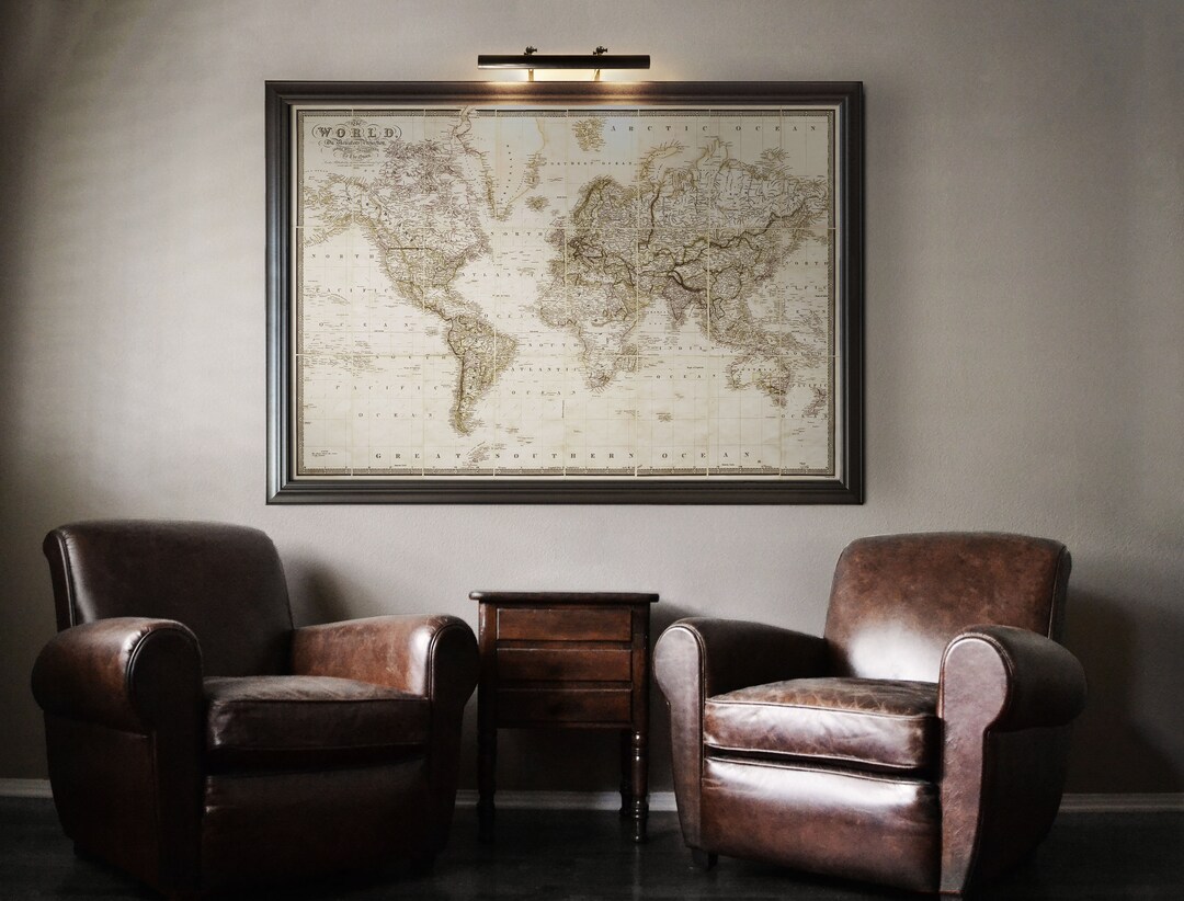 World Map Art : 1861 World Map Print Antique World Map - Etsy