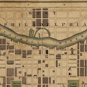Philadelphia Map : Vintage Philadelphia Map Print Poster Circa 1840 ...
