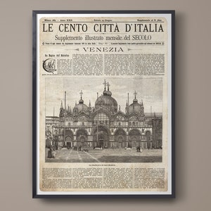Vintage Italian Newspaper : Venezia Full Cover 2 Vintage - Etsy