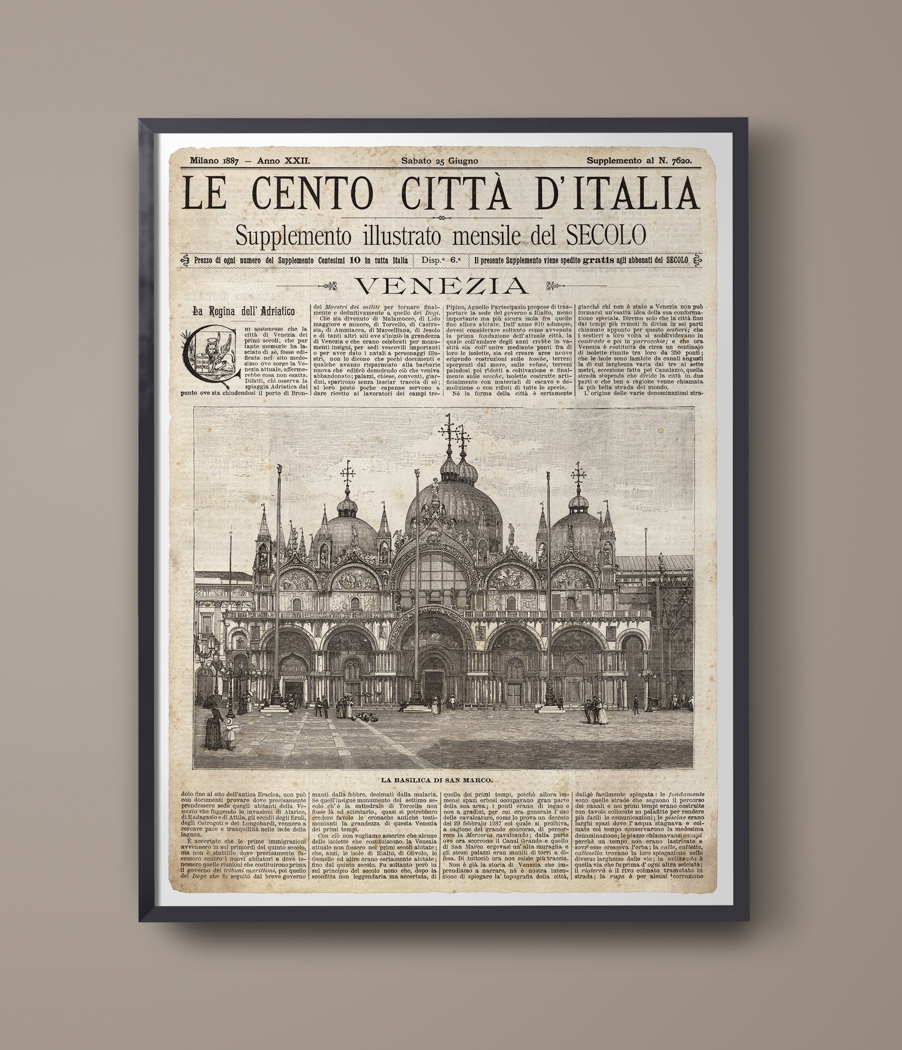 Vintage Italian Newspaper : Venezia Full Cover 2 Vintage - Etsy