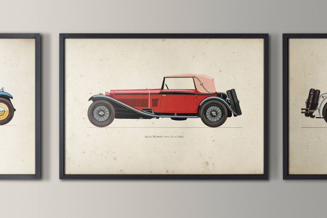 Vintage Car Art Old Car Print Cars Decor Cars Art - Etsy