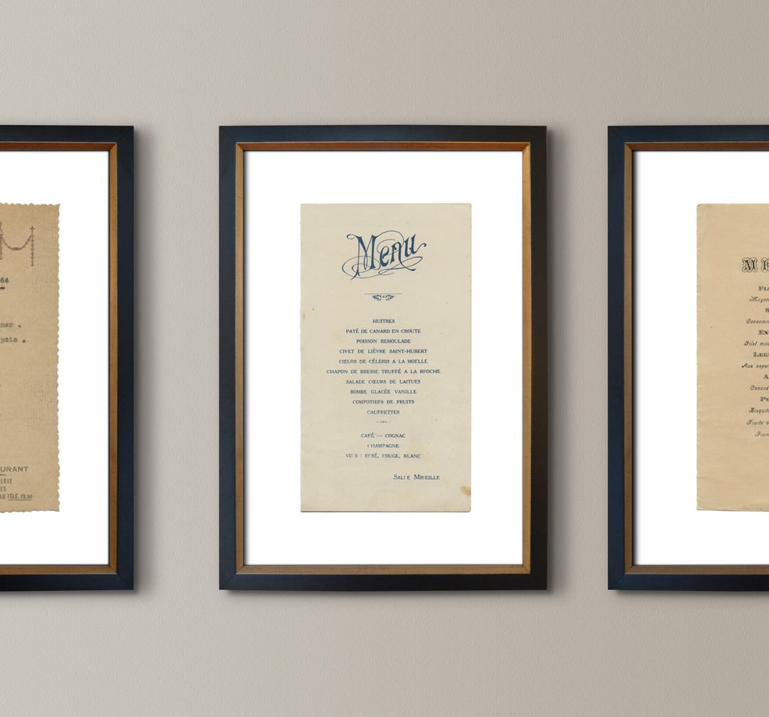 French Menu #2 - 1939 Vintage French Brasserie Menu Print - French ...