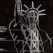 Statue of Liberty Blueprint : Vintage New York Statue of Liberty ...
