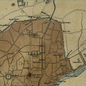 Delhi India Map : Vintage Rustic Circa 1857 Delhi Map Map - Etsy