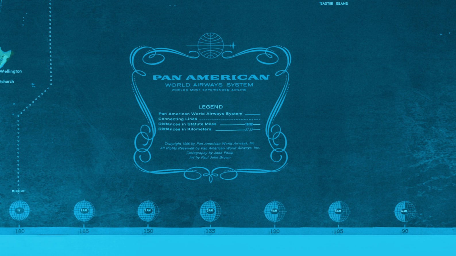 Pan Am Print : Pan Am Map Pam American World Travel Print | Etsy