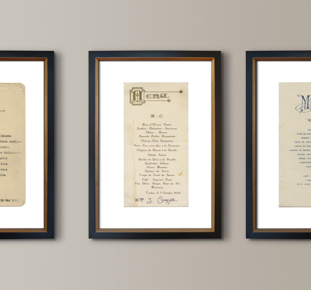 French Menu #6 - 1950 Vintage French Brasserie Menu Print - French ...