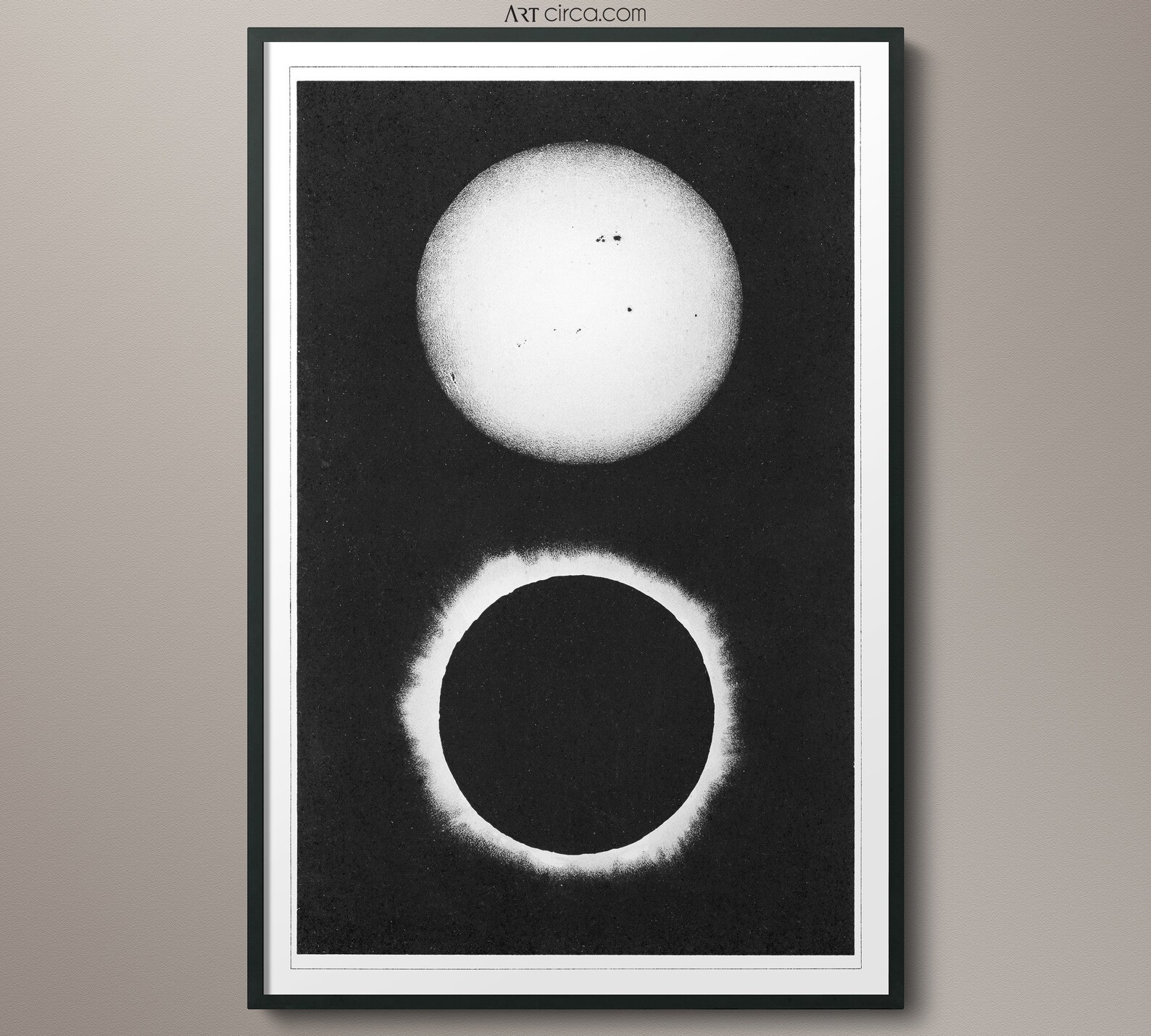 Solar Eclipse Print : 1890 Solar Eclipse Chromolithograph - Star Art ...