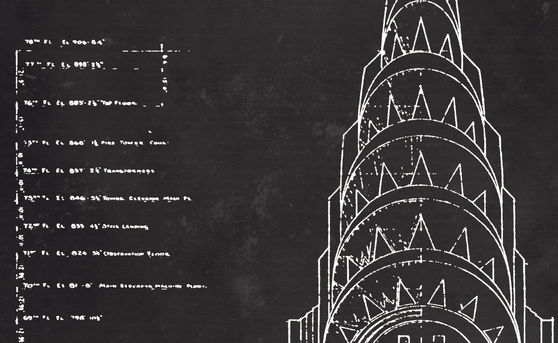 Chrysler Building Blueprint : Vintage New York City Manhattans - Etsy ...
