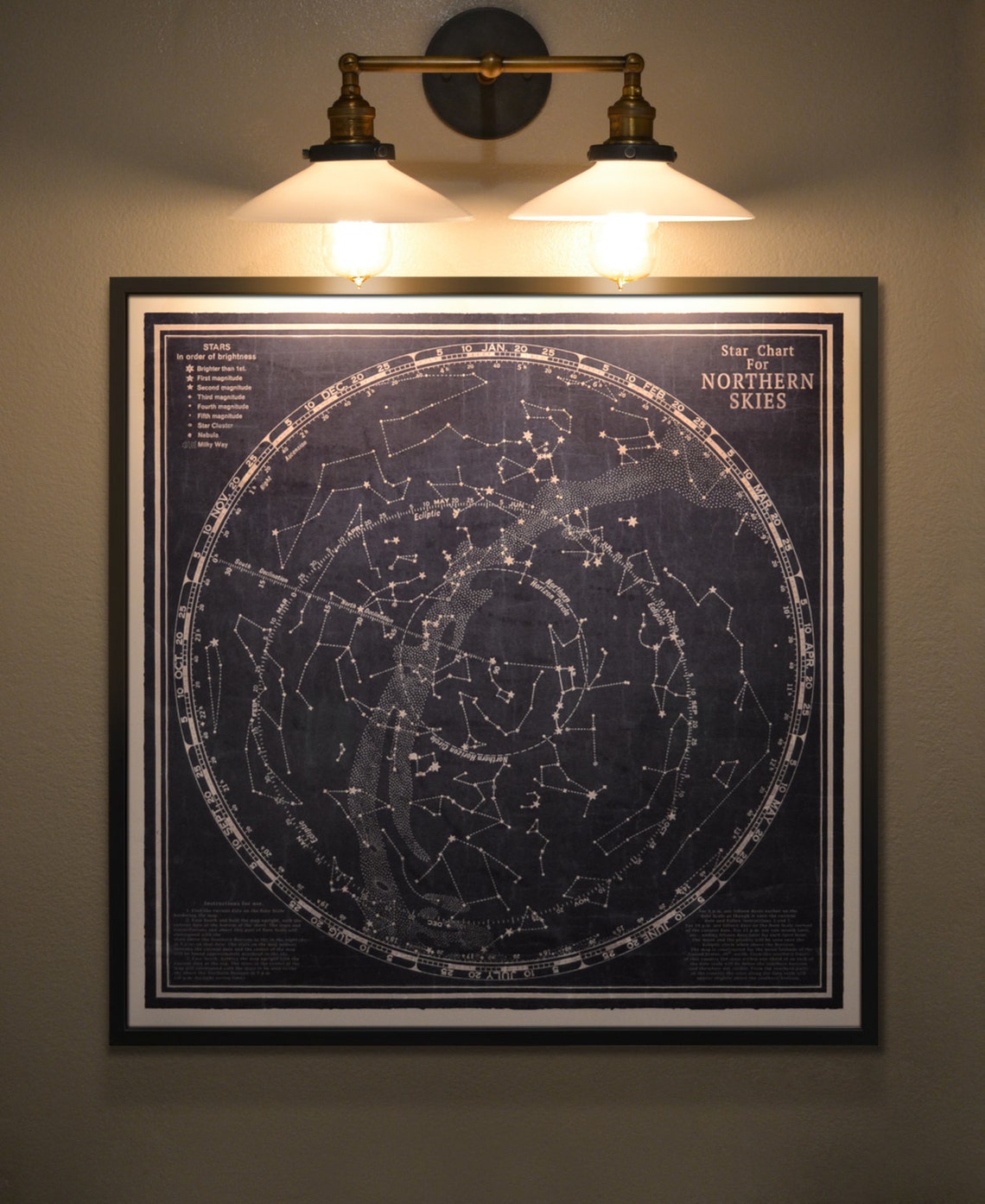 Star Map Print : Constellation Map Celestial Map Star Chart Map - Rand ...
