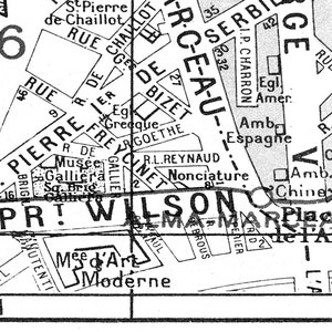Paris Map - 8th Arrondissement Map - Élysées Map Print : Paris Street ...