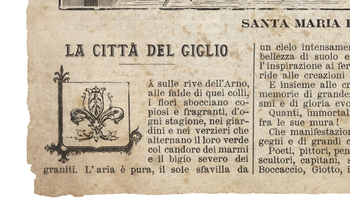 Vintage Italian Newspaper : Firenze Full Cover - Vintage Italian ...