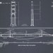 Golden Gate Bridge Blueprint : Vintage San Francisco Golden Gate Bridge ...