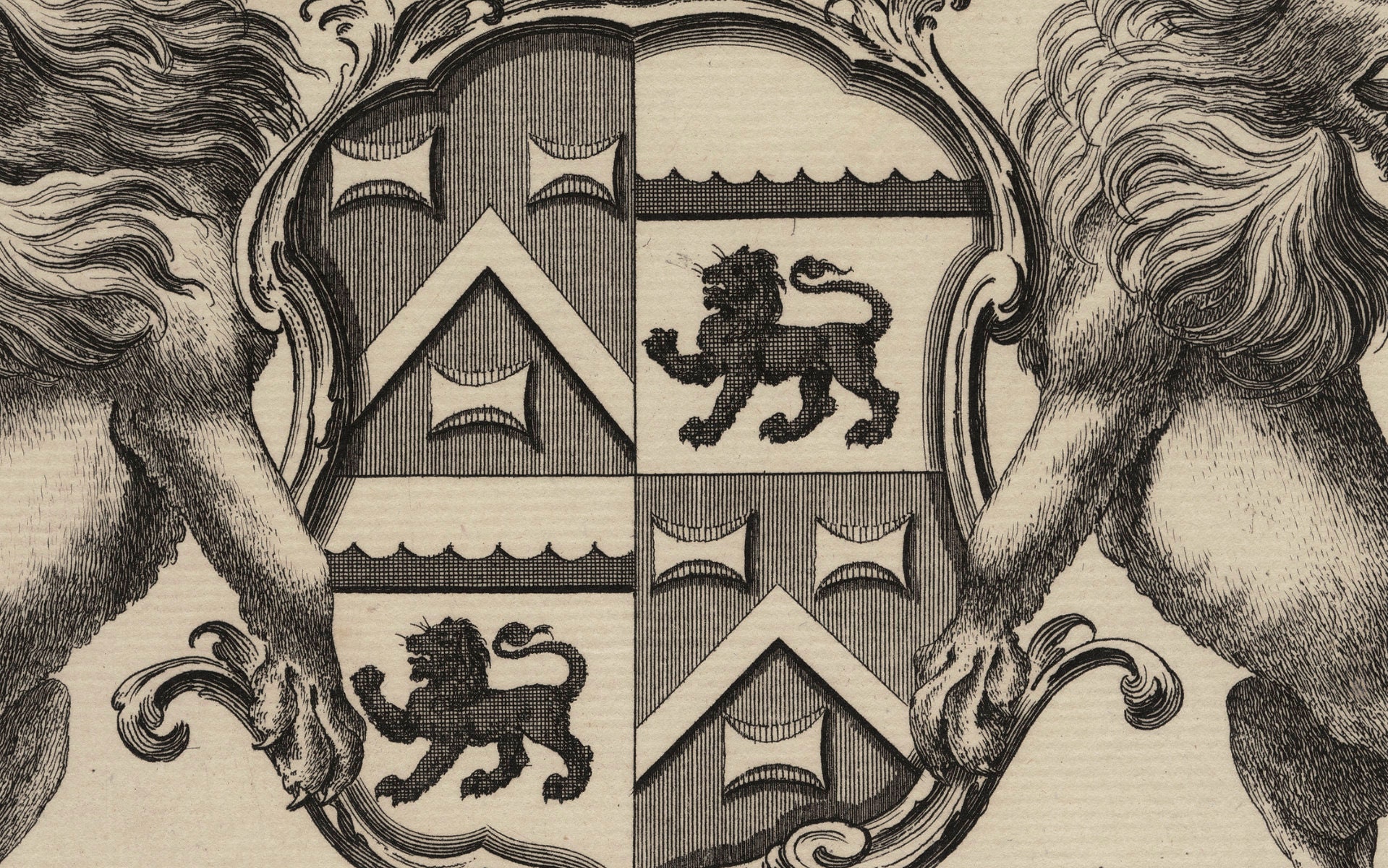 Coat of Arms Print #8 : Family Crest - 18th C. English Armorial ...