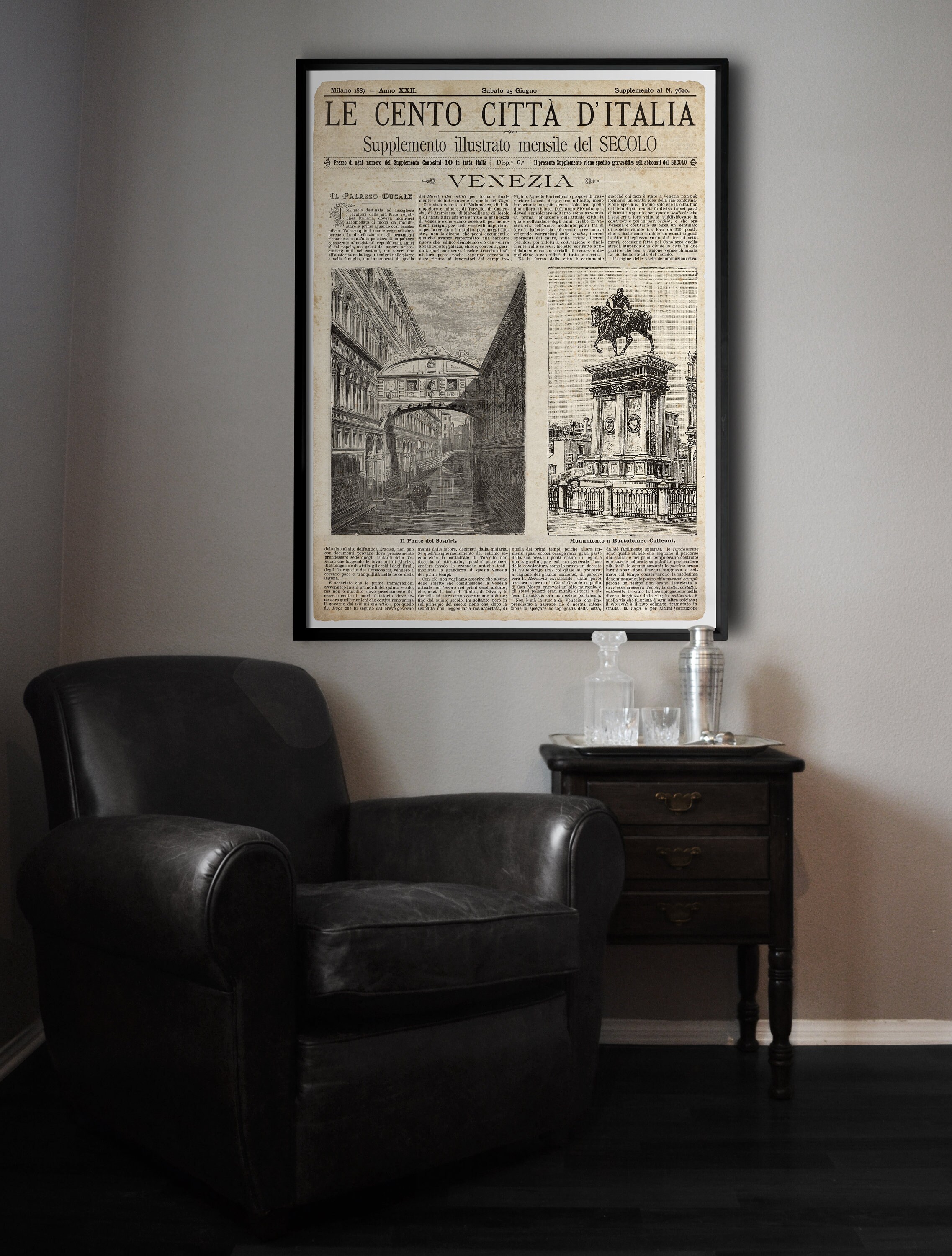 Vintage Italian Newspaper : Venezia Full Cover 1 Vintage - Etsy