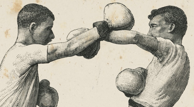 Boxing Art Vintage Boxing Poster Vintage Sports Art Man - Etsy