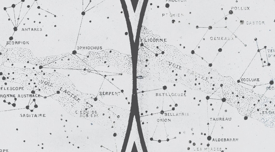 Nursery Star Map : Vintage French Constellation Map - Constellation Map ...