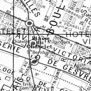 Paris Map - 4th Arrondissement Map - Hotel De Ville Print : Metro Paris ...