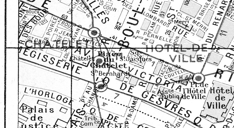 Paris Map 4th Arrondissement Map Hotel De Ville Print : - Etsy